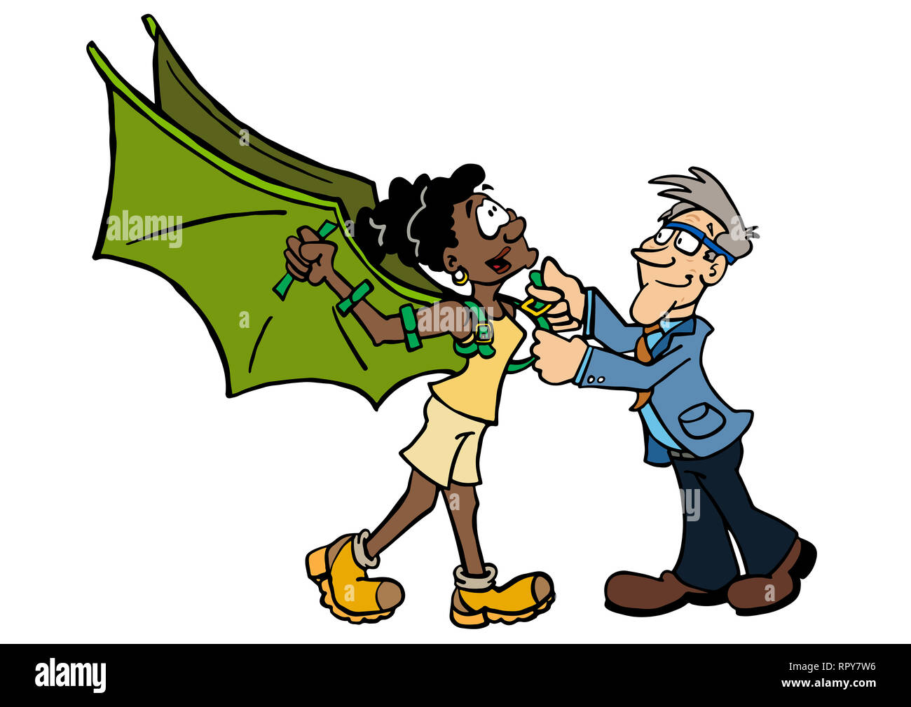 Manager gives me wings Stock Photo - Alamy