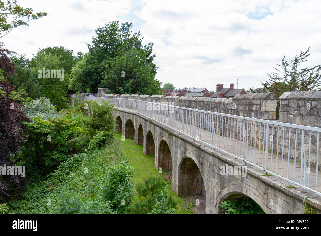 A section of the Roman Walls to the north west area of the City of York ...