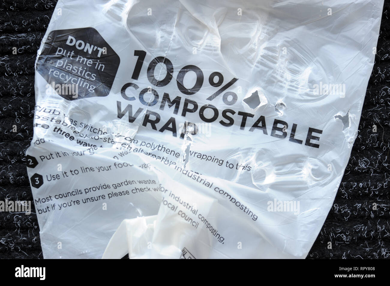COMPOSTABLE MAGAZINE WRAPPER RE THE ENVIRONMENT RECYCLING PLASTICS ...