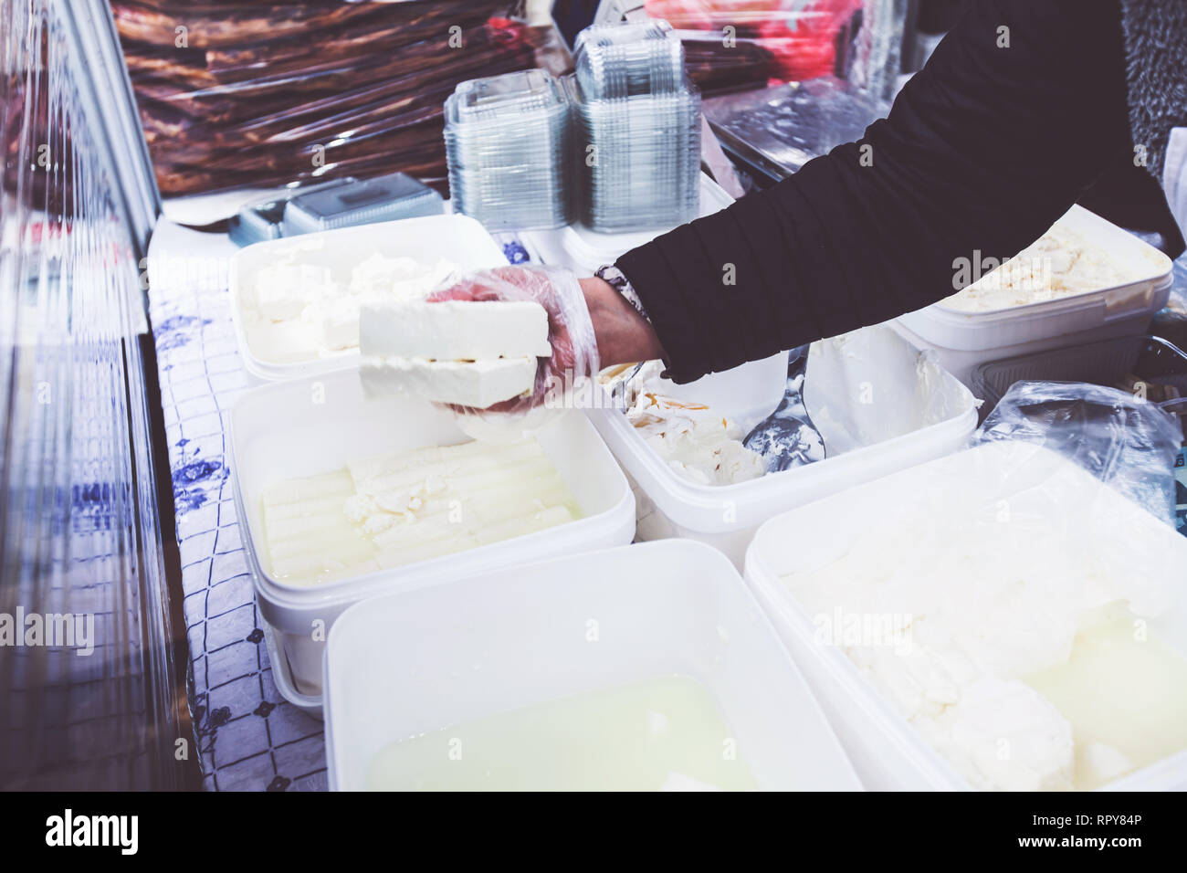 Farmer cheese on market hi-res stock photography and images - Alamy