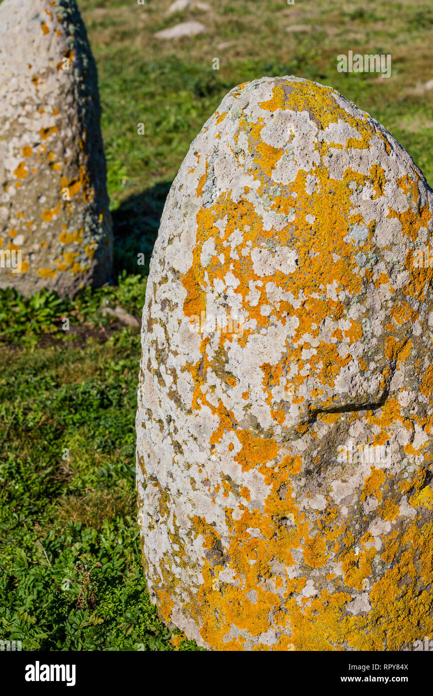 Menhir stones from the bronze age at Archeological site of Tamuli ...