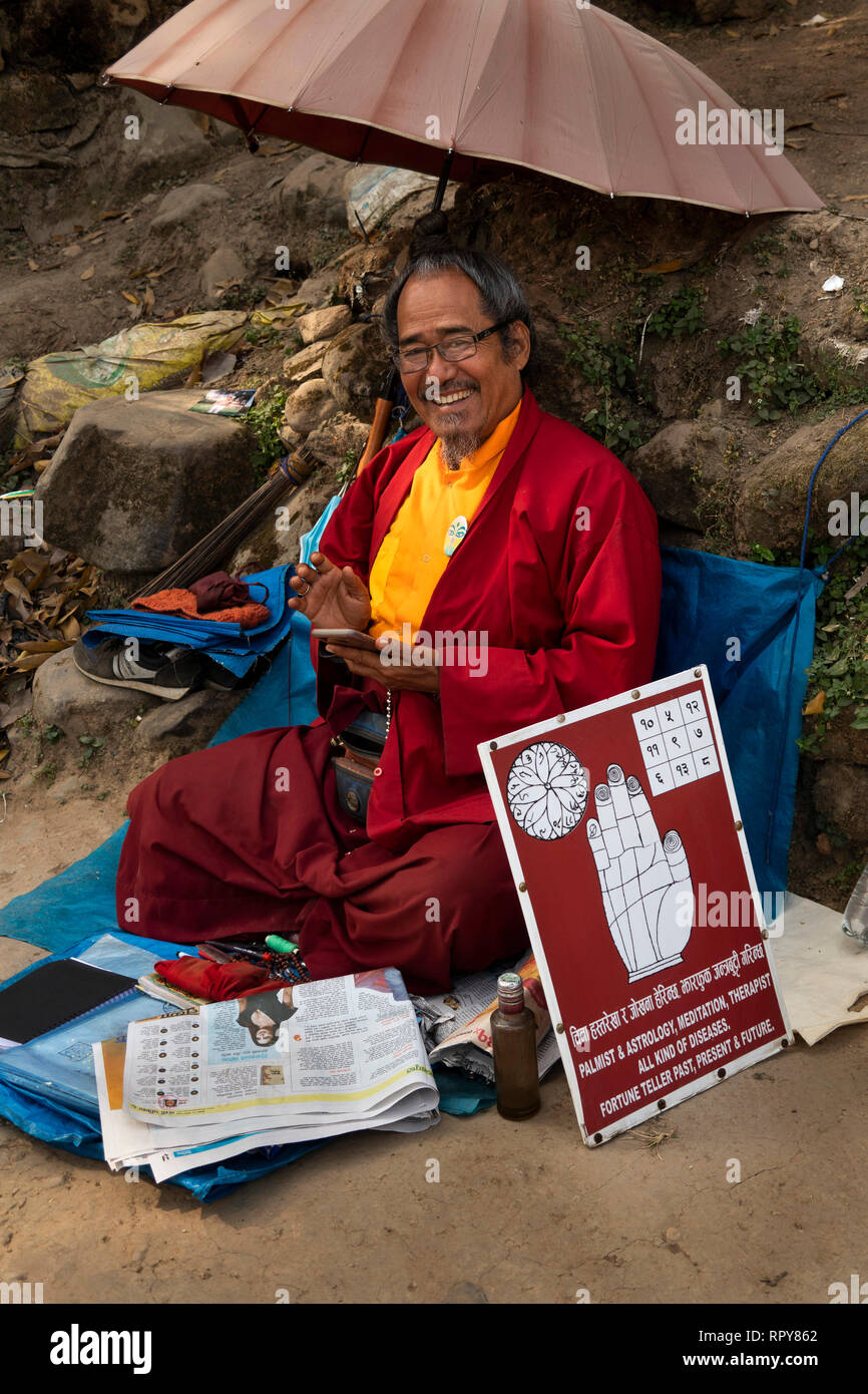 Nepal, Kathmandu, Swayambhunath Temple, Bhutanese, Buddhist monk ...