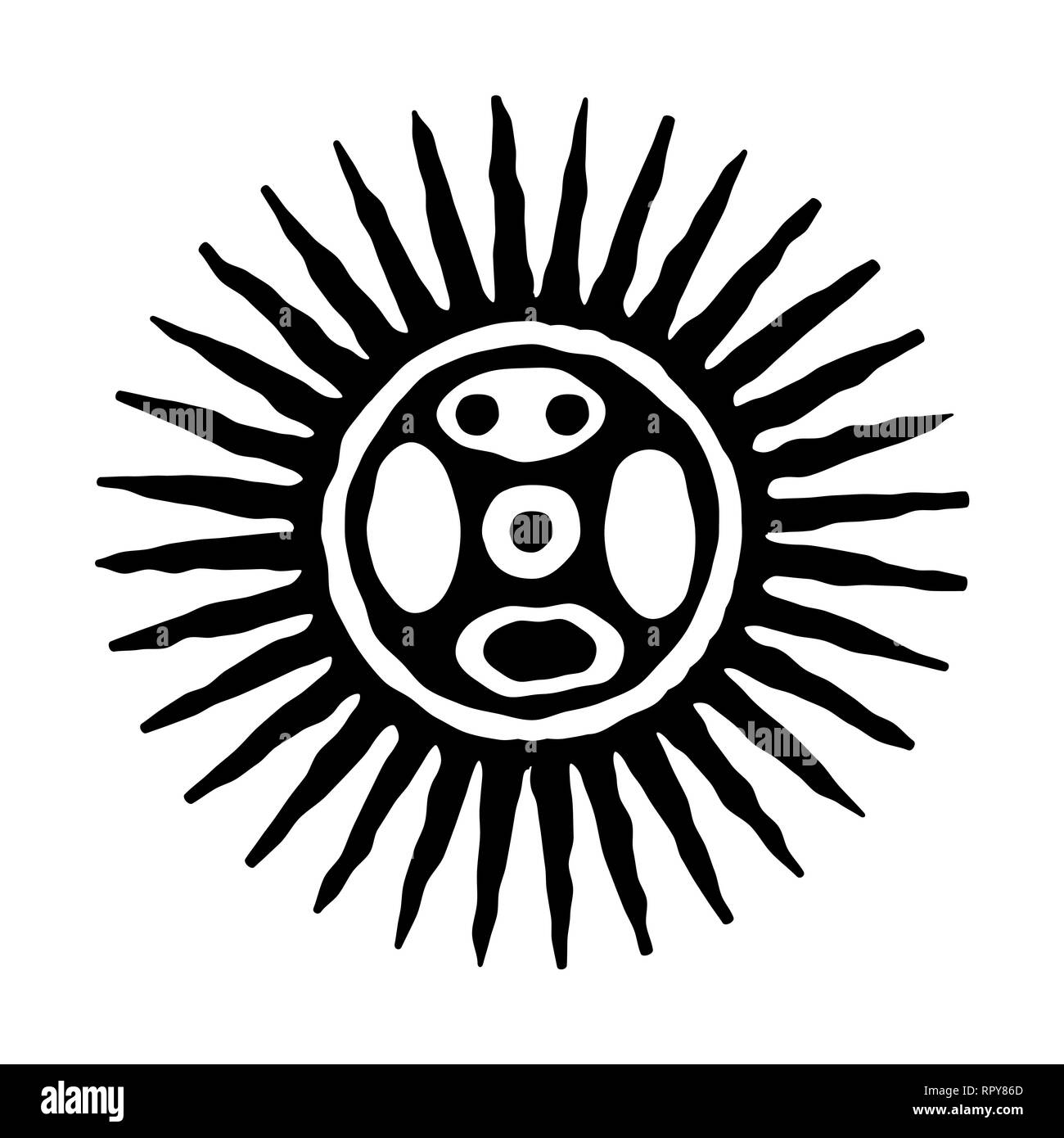 Vintage african figure illustration Cut Out Stock Images & Pictures - Alamy