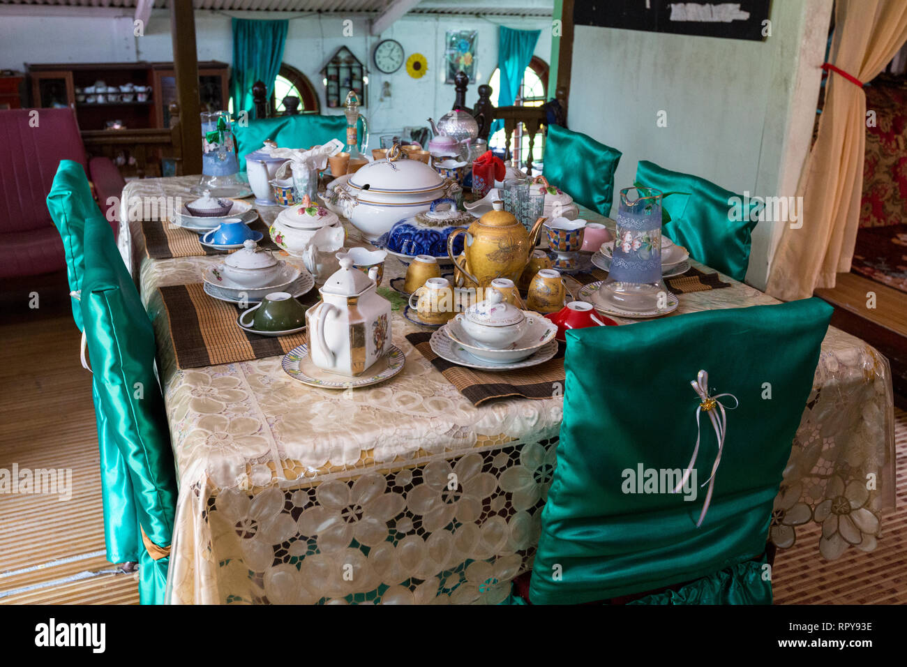 Villa Sentosa, Table Set for a Meal, Melaka, Malaysia. An example of a ...