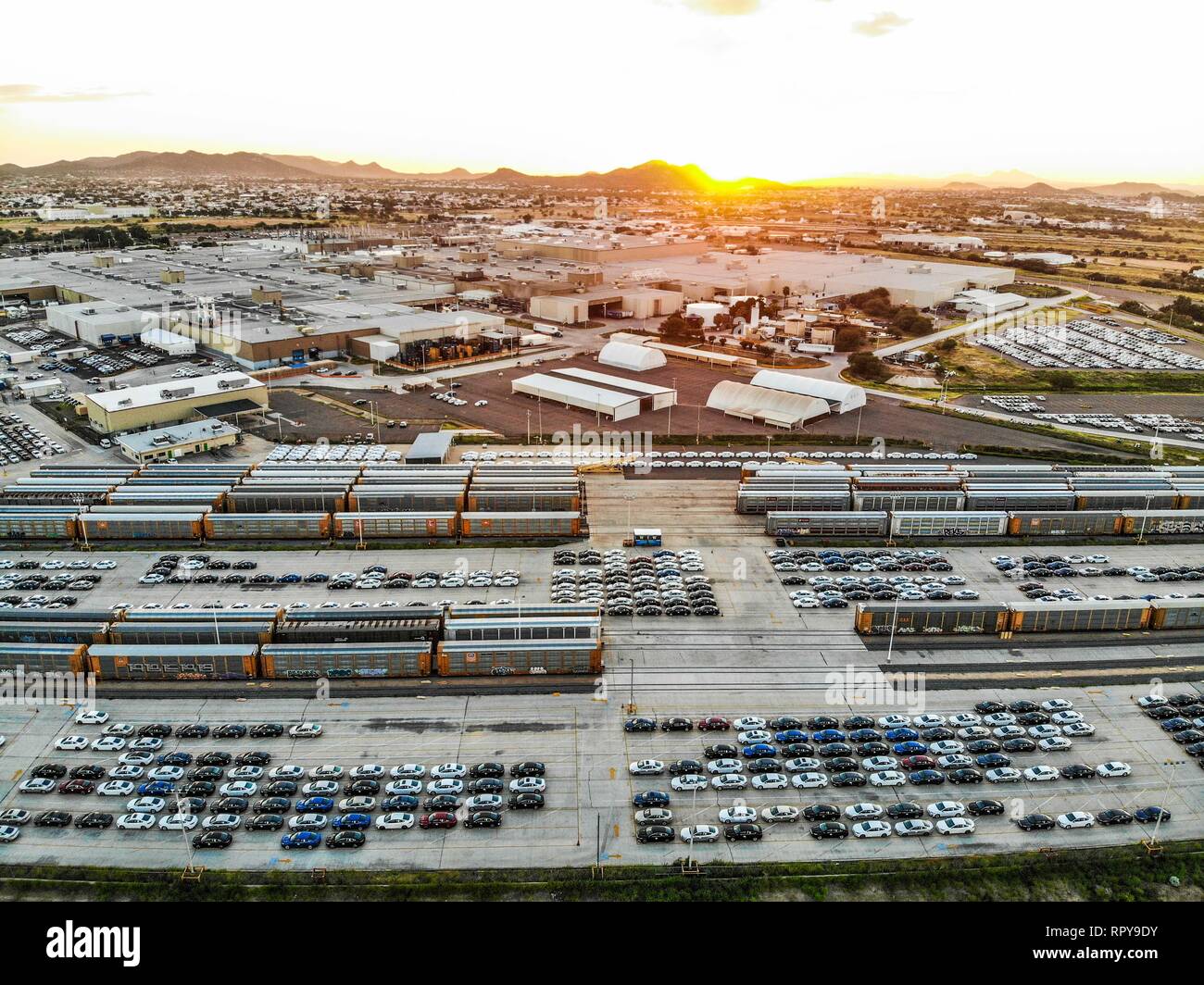 Aerial view of the Ford Motor Company automotive company in the ...