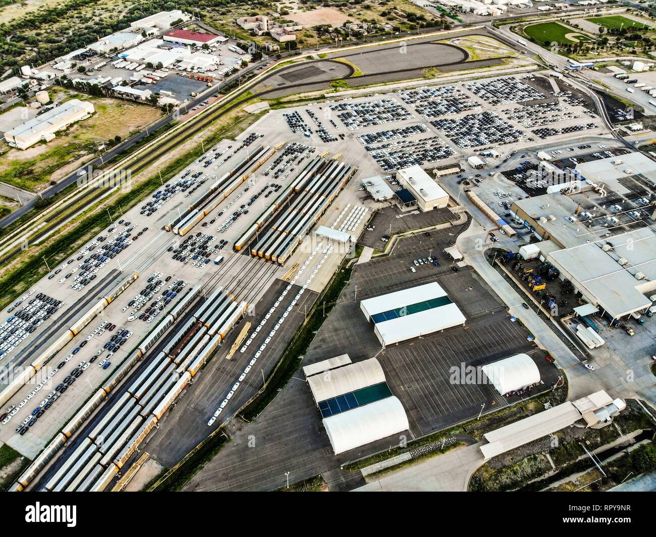 Aerial view of the Ford Motor Company automotive company in the ...
