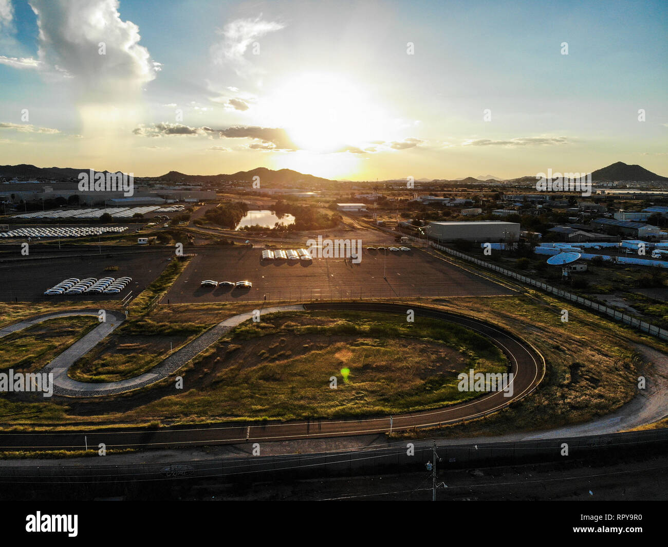 Aerial view of the Ford Motor Company automotive company in the ...