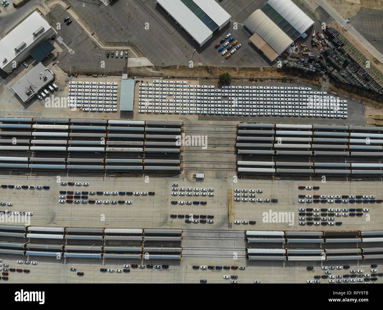 Aerial view of the Ford Motor Company automotive company in the ...