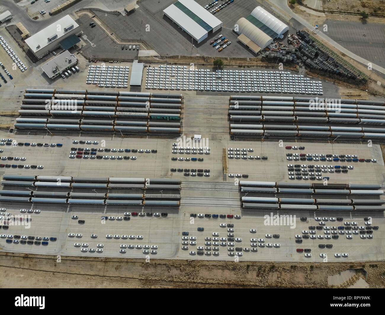 Aerial view of the Ford Motor Company automotive company in the ...