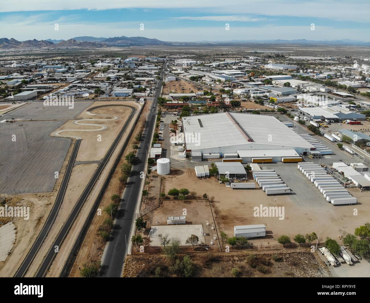 Aerial view of the Ford Motor Company automotive company in the ...