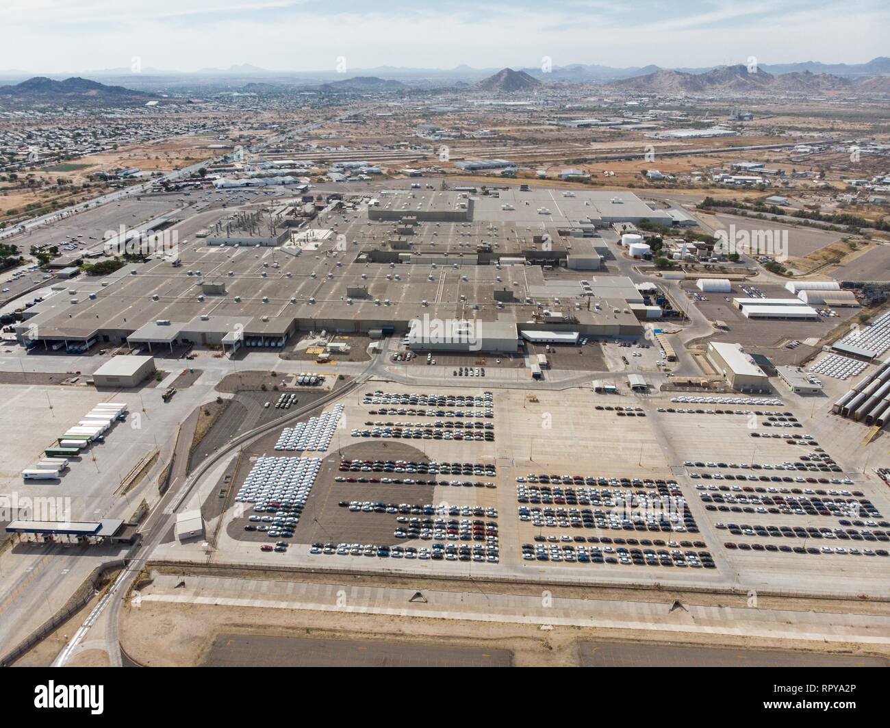 Aerial view of the Ford Motor Company automotive company in the ...