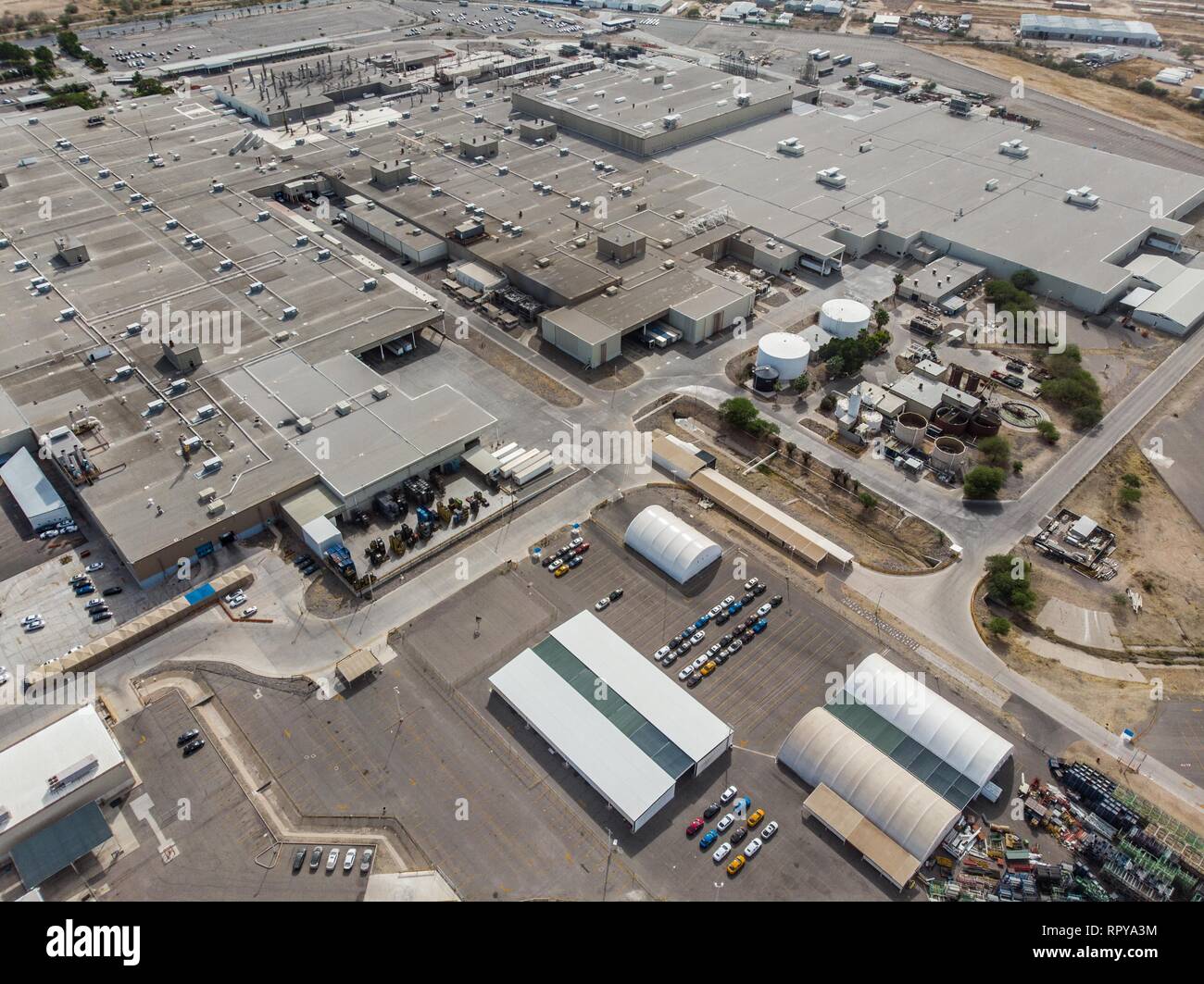Aerial view of the Ford Motor Company automotive company in the ...