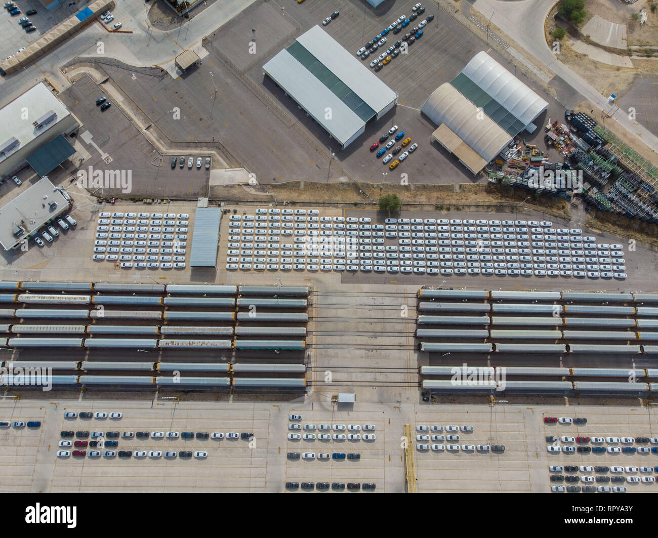 Aerial view of the Ford Motor Company automotive company in the ...