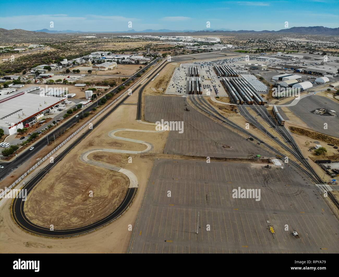 Aerial view of the Ford Motor Company automotive company in the ...