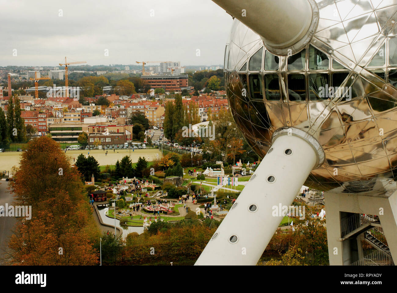 View from the Atomium, Brussels Stock Photo - Alamy