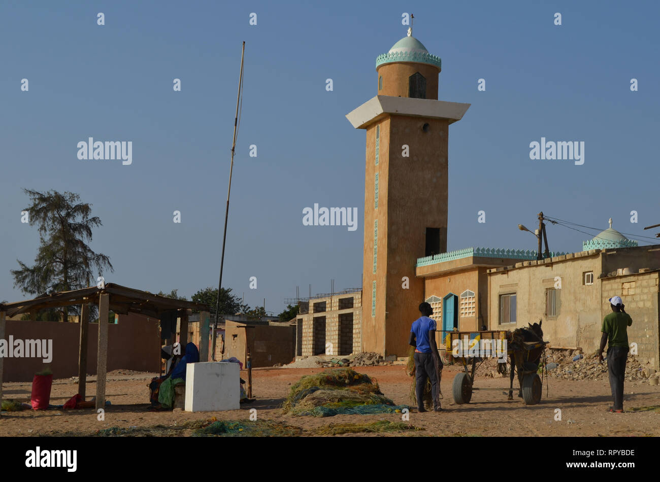Ngaparou, a small coastal community in the Petite Cote of Senegal Stock ...