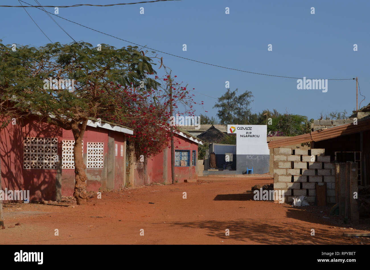 Ngaparou, a small coastal community in the Petite Cote of Senegal Stock ...