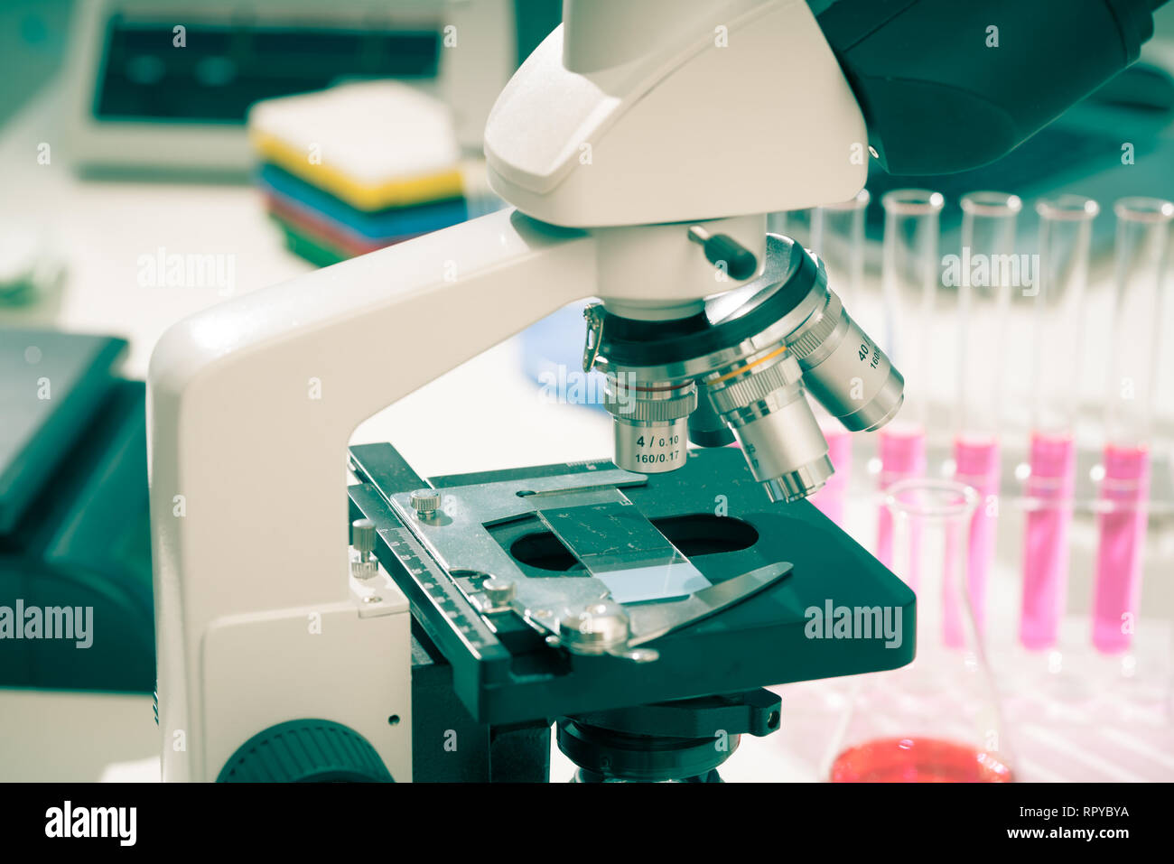 Scientific microscope in the laboratory of forensics Stock Photo - Alamy