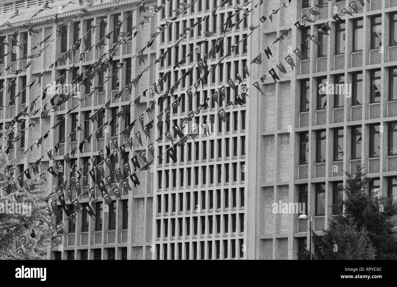 Facade of the headquarters of Greater Municipality of Istanbul at Fatih ...