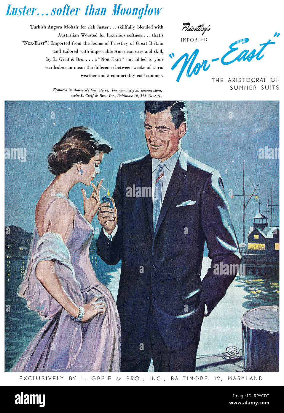 Vintage mens suit advertisement hi-res stock photography and images - Alamy