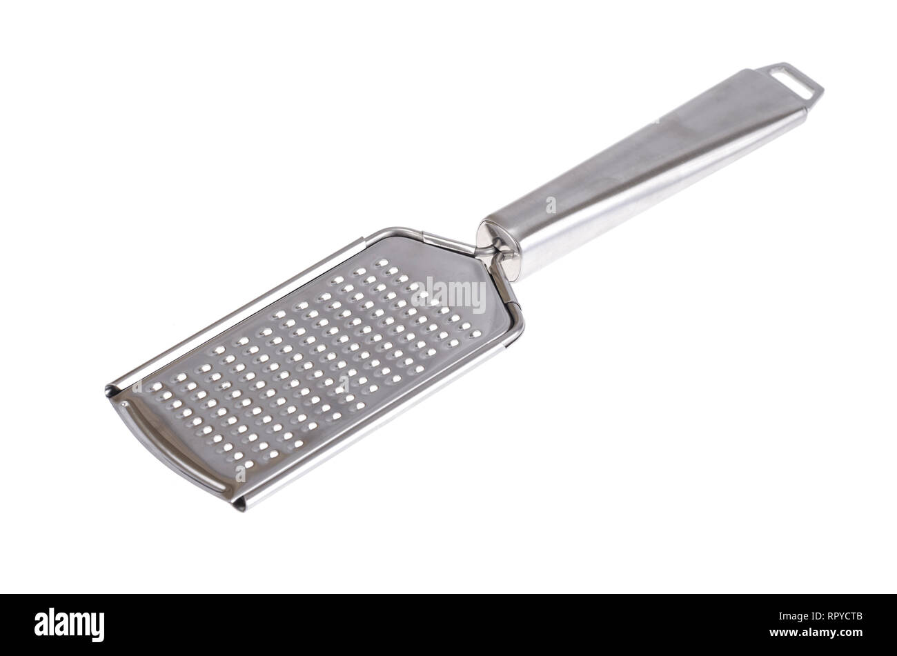 Metal grater with handle for cheese. Studio Photo Stock Photo - Alamy