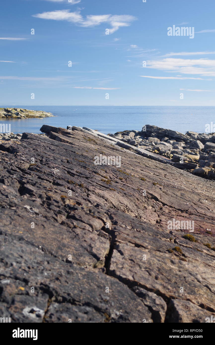 Exposed Carboniferous Sandstone Geology along the Rugged Fife Coast at ...