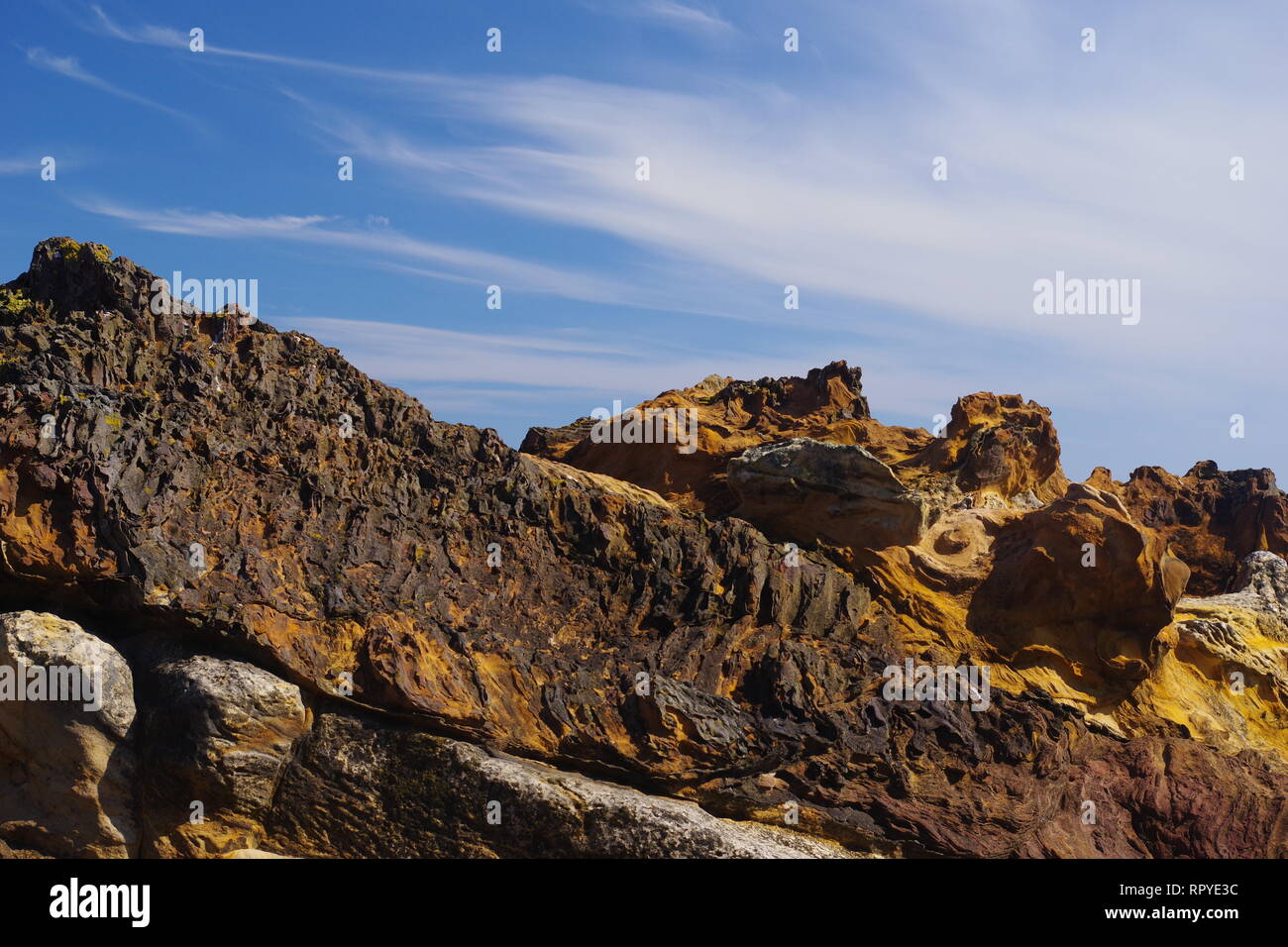 Exposed Carboniferous Sandstone Geology along the Fife Coast. Scotland ...