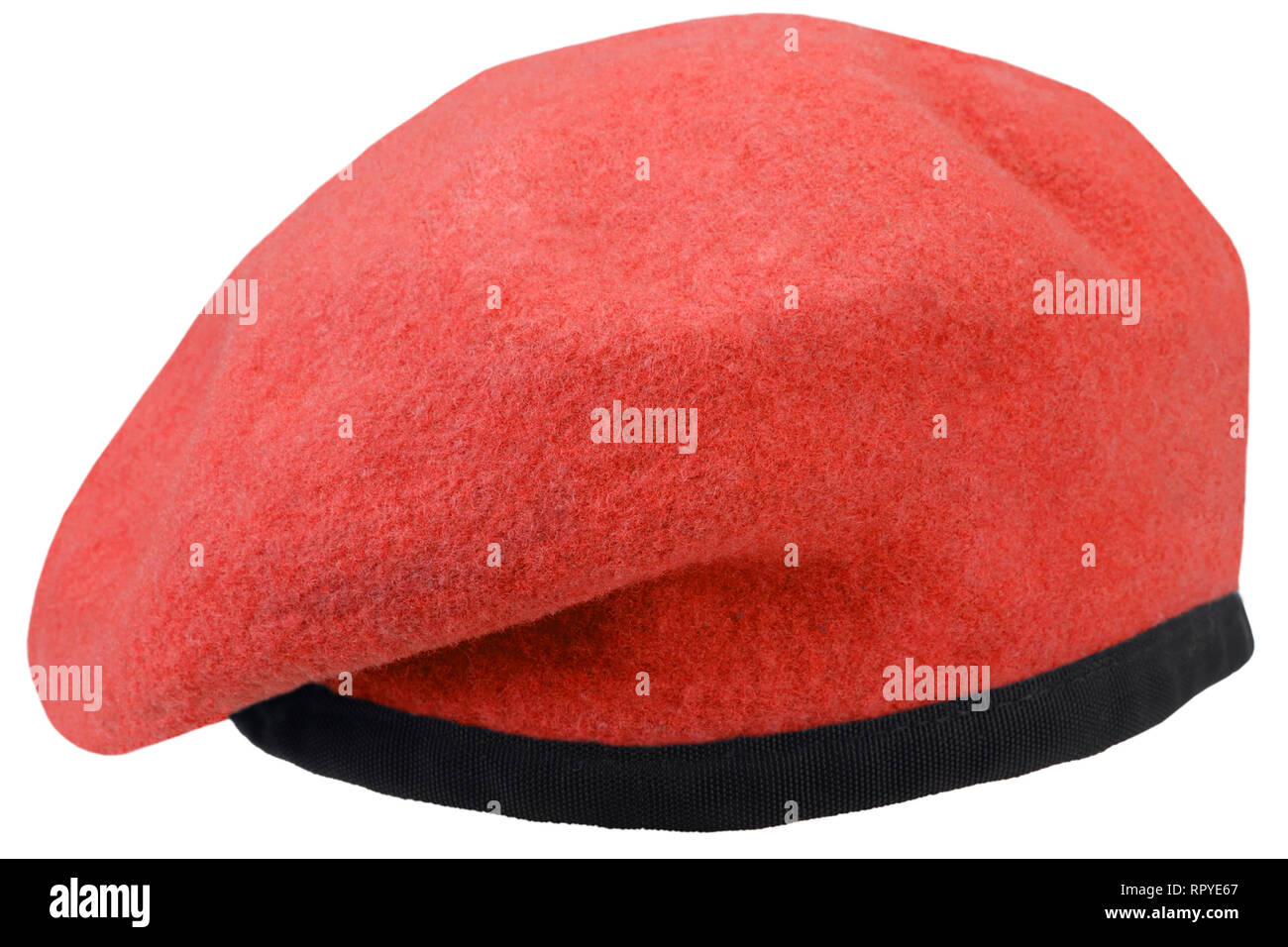 military troops red beret isolated Stock Photo - Alamy
