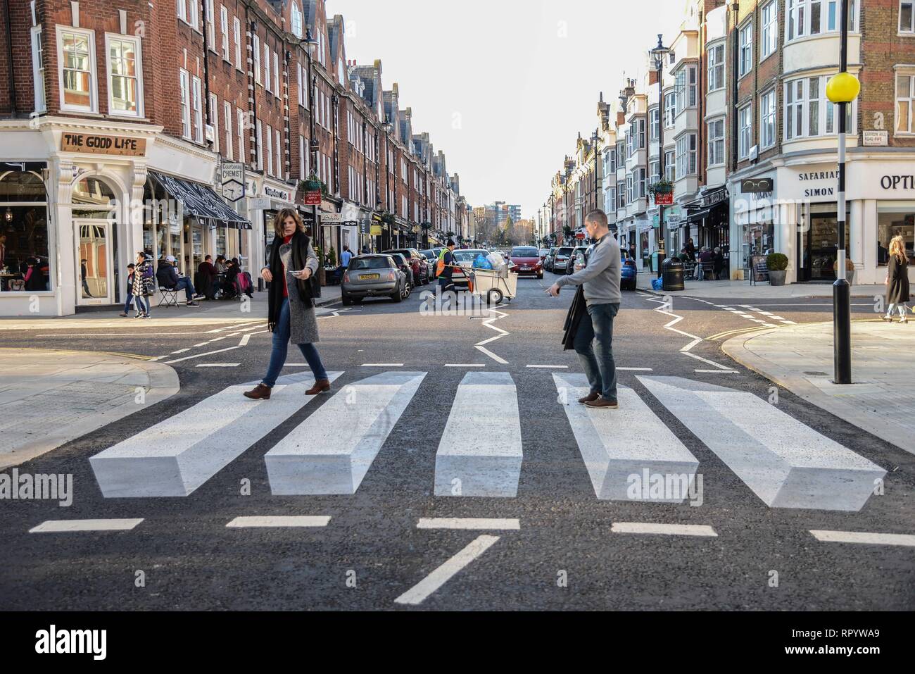 3d zebra crossing road safety hi-res stock photography and images - Alamy