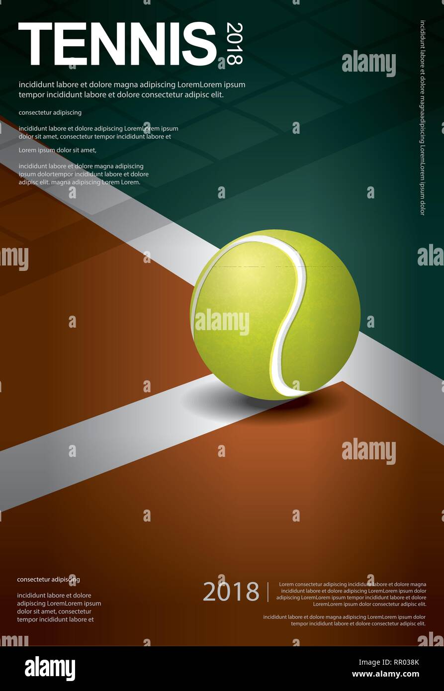 Tennis Championship Poster Vector illustration Stock Vector Image & Art ...