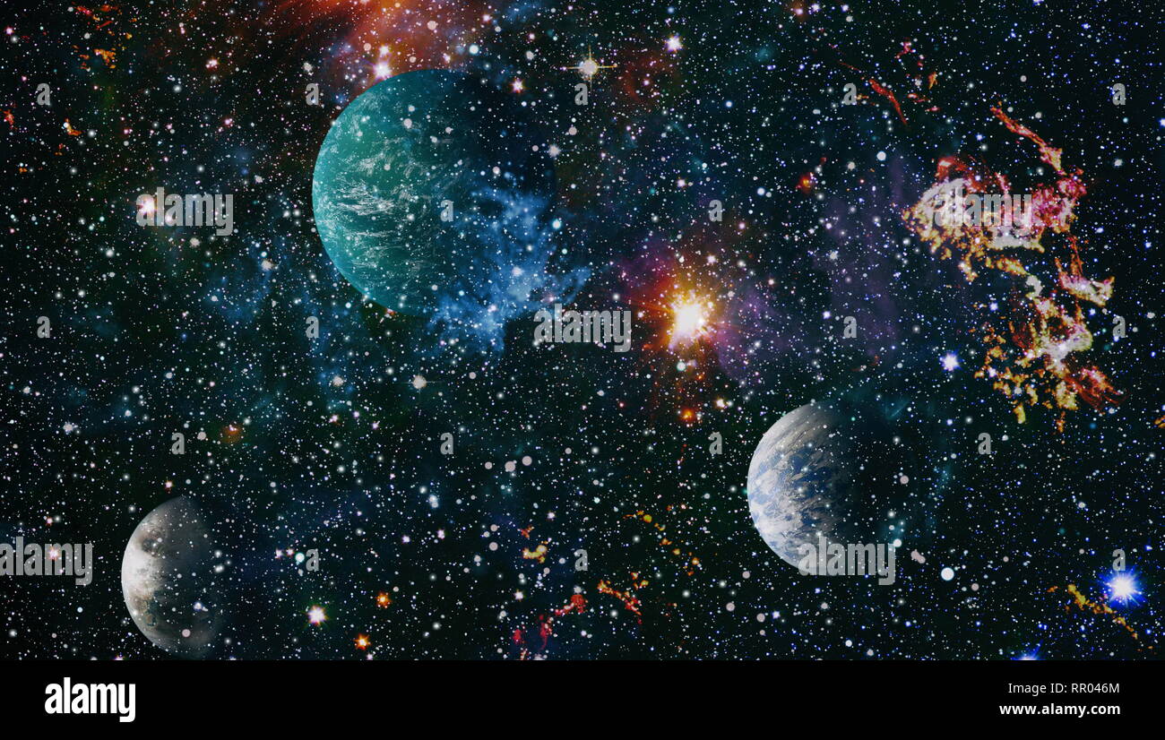 The explosion supernova. Bright Star Nebula. Distant galaxy. New Year ...