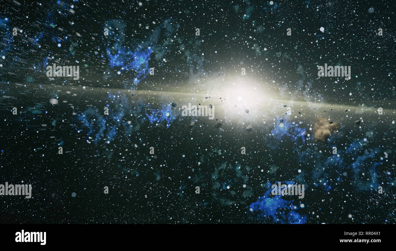 night sky, star in the space. Collage on space, science and education ...