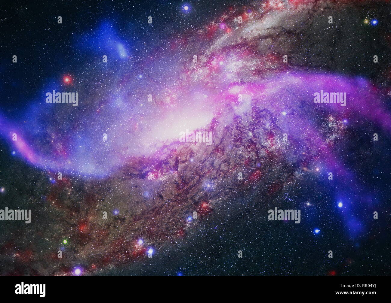 night sky, star in the space. Collage on space, science and education ...