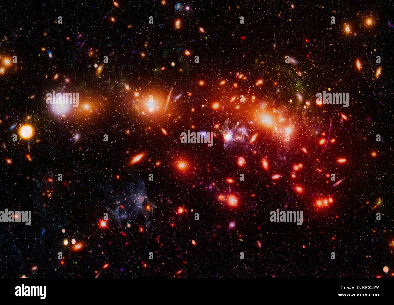 night sky, star in the space. Collage on space, science and education ...