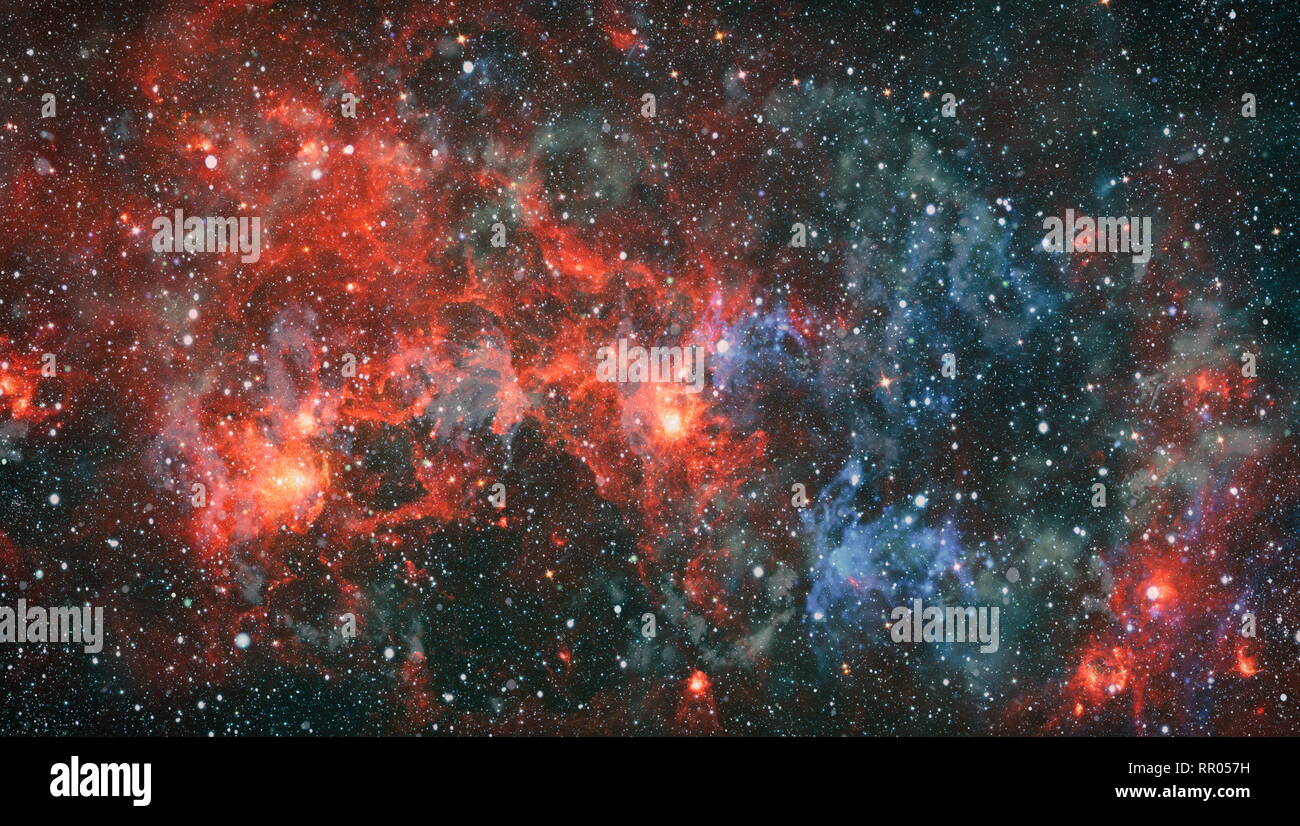 night sky, star in the space. Collage on space, science and education ...