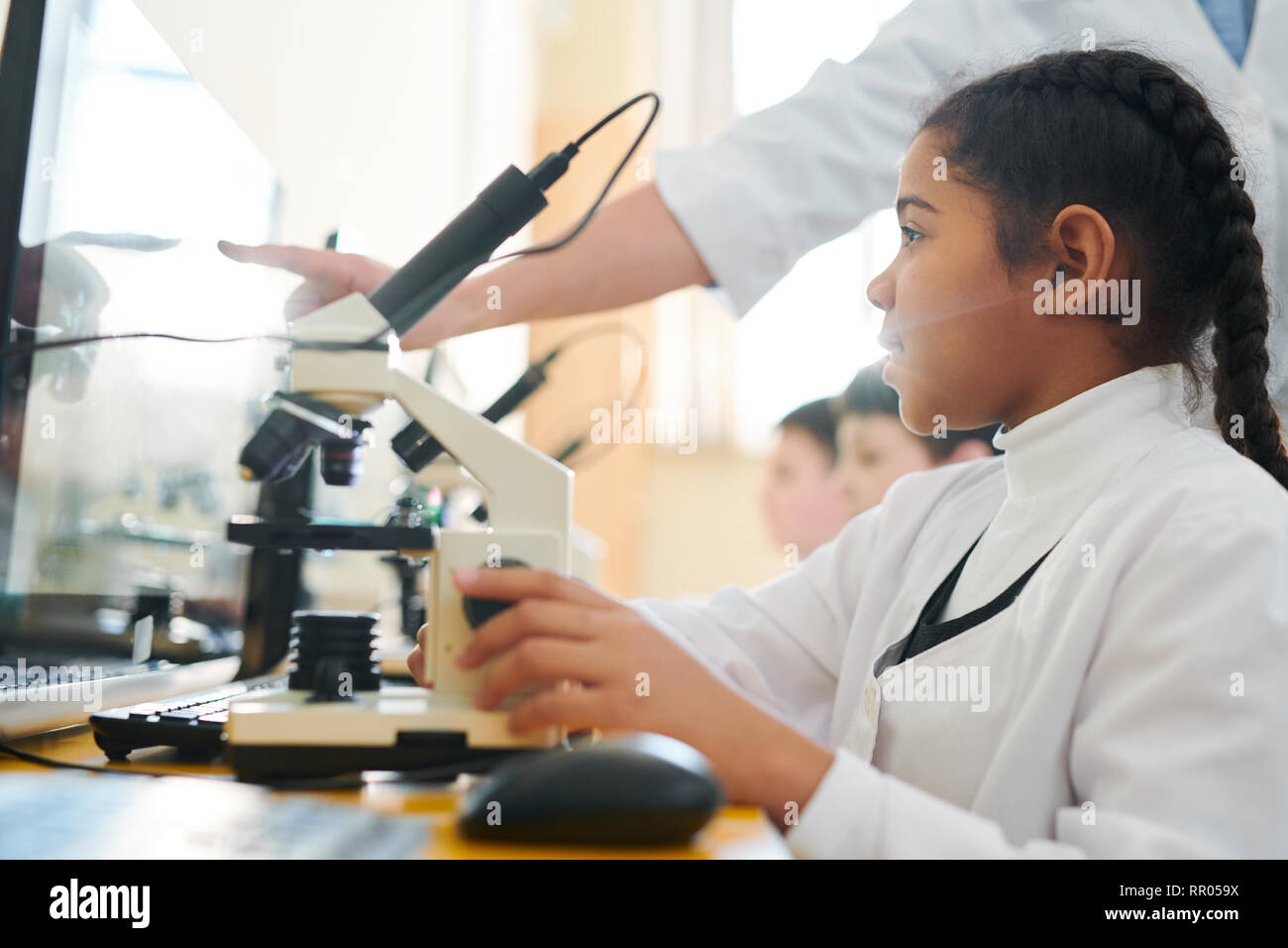 Attention to screen Stock Photo - Alamy