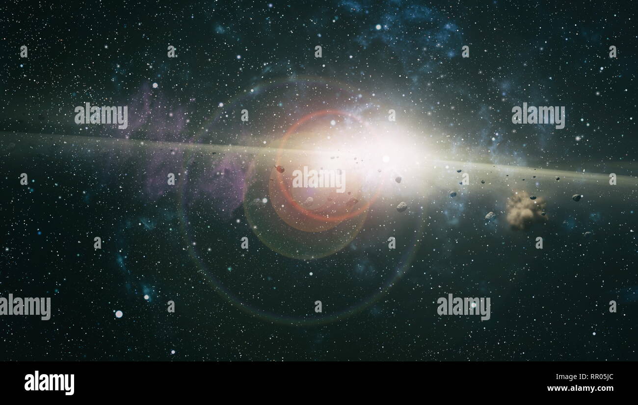 night sky, star in the space. Collage on space, science and education ...