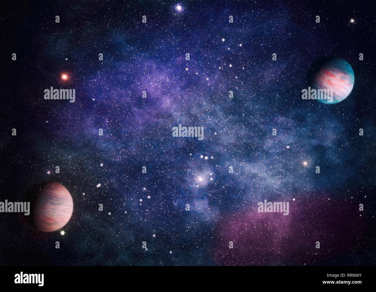 night sky, star in the space. Collage on space, science and education ...