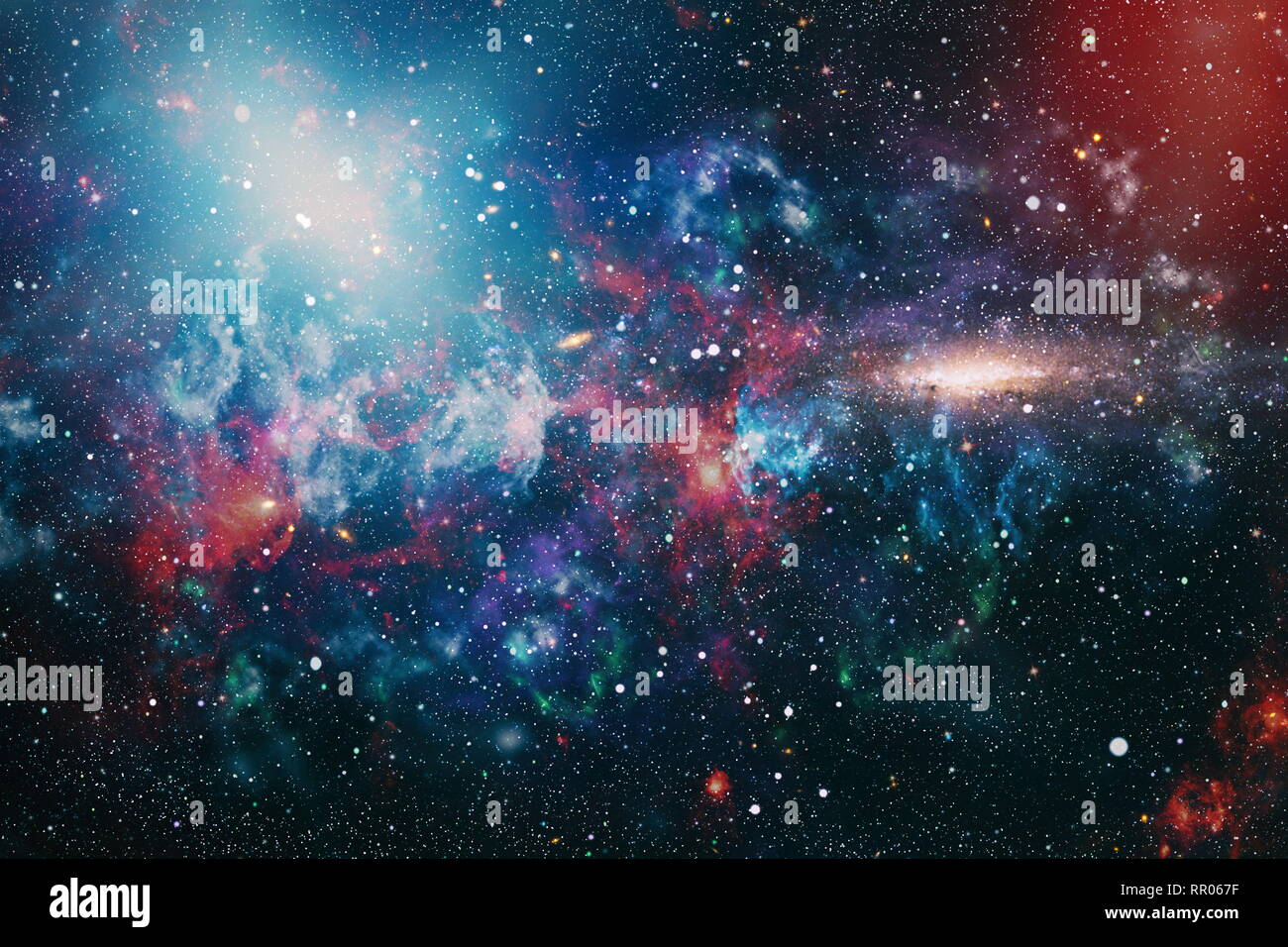 night sky, star in the space. Collage on space, science and education ...