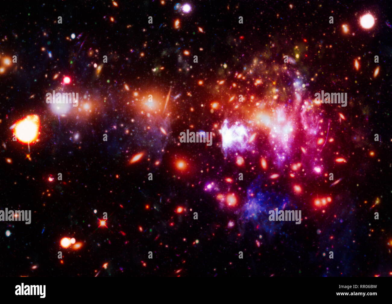 night sky, star in the space. Collage on space, science and education ...