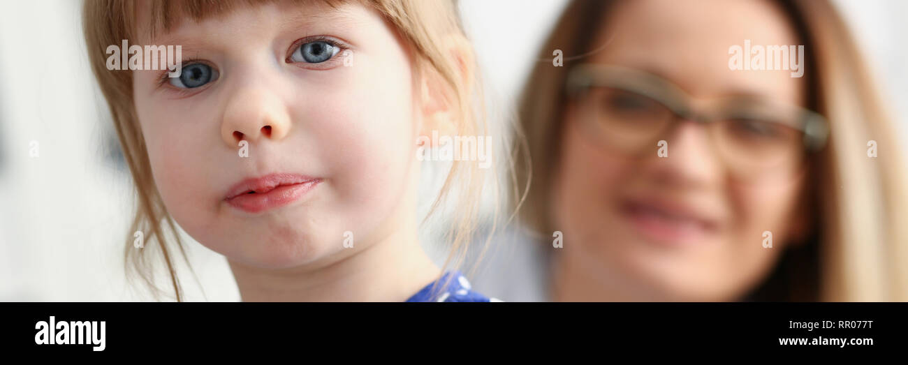 A small child is afraid in the hospital room Stock Photo - Alamy