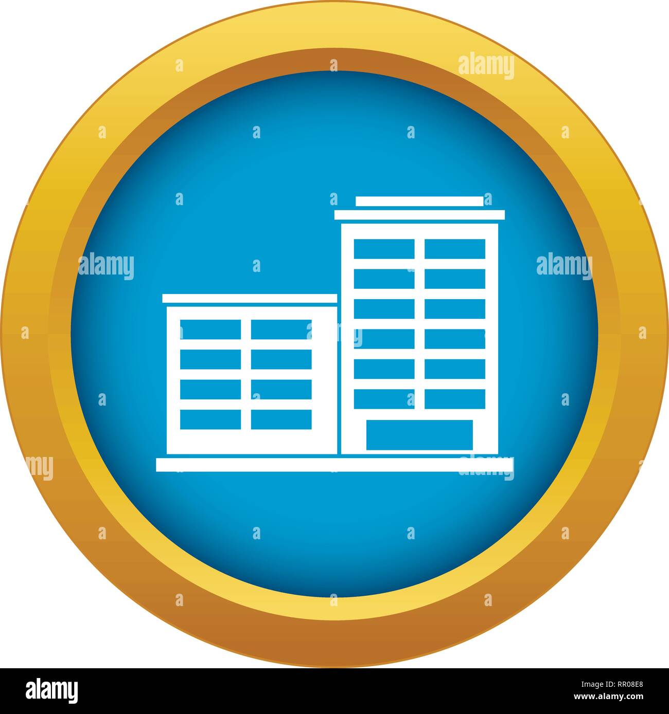 Manufacturing factory building icon blue vector isolated Stock Vector ...