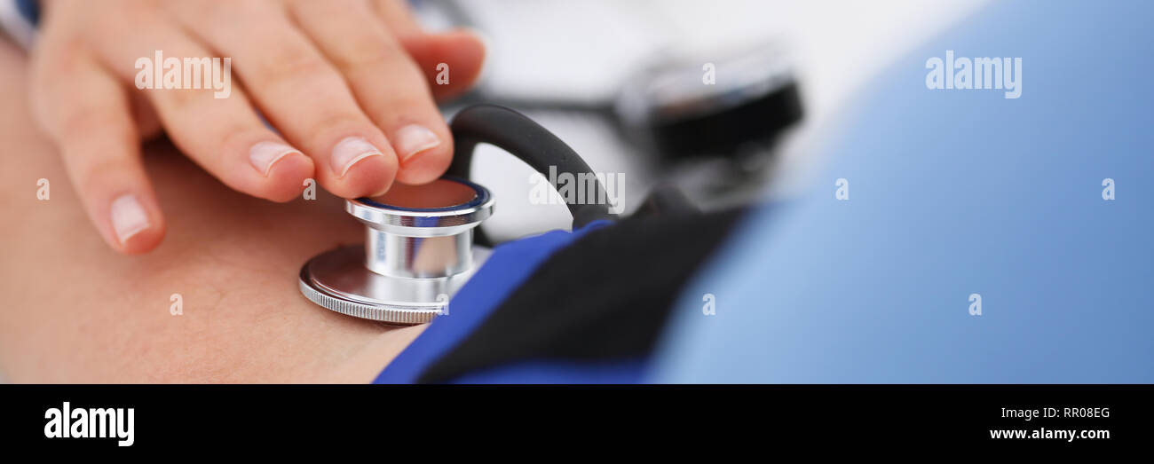 Female doctor arms make medic procedure closeup Stock Photo - Alamy
