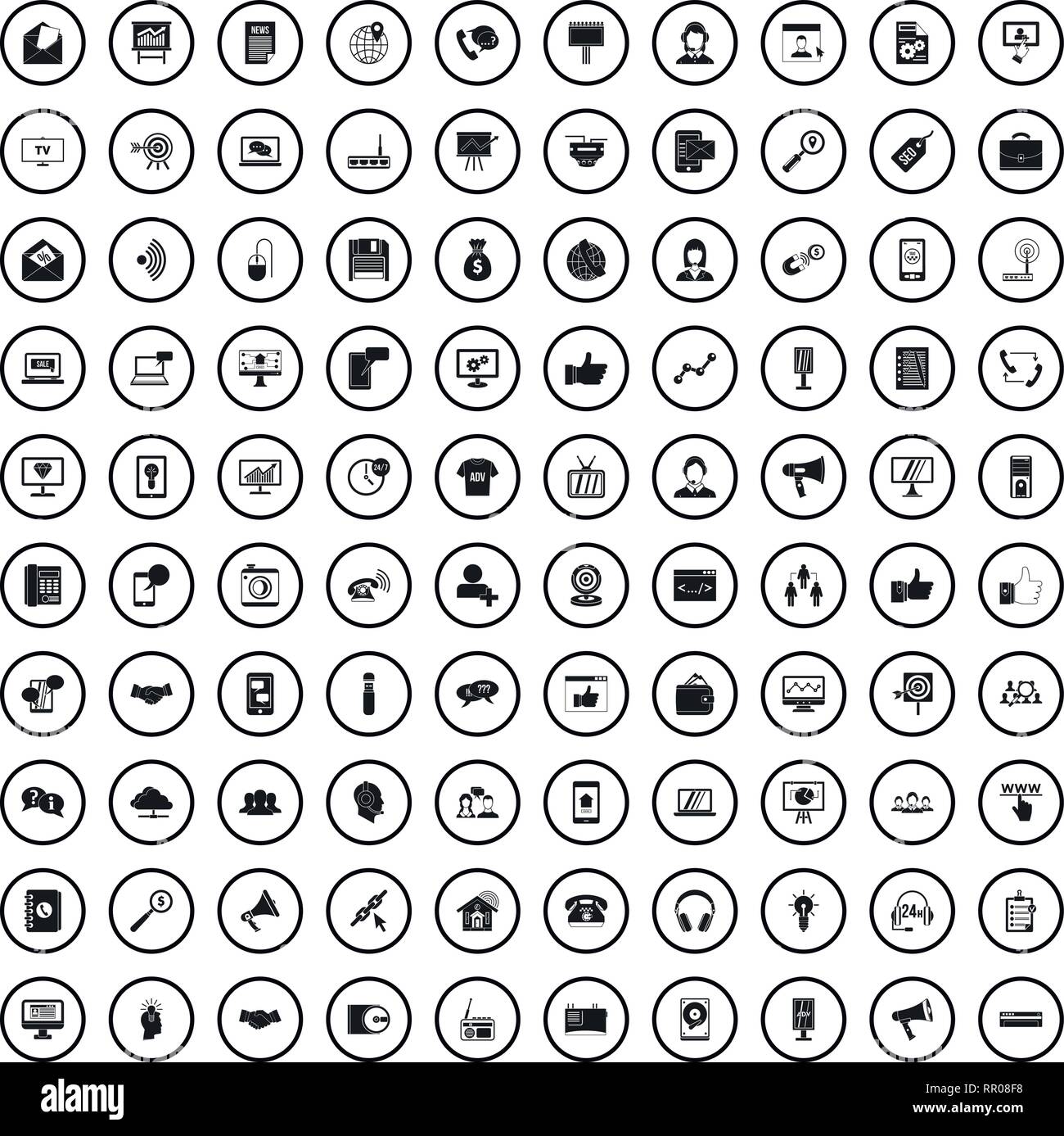 100 help desk icons set, simple style Stock Vector Image & Art - Alamy