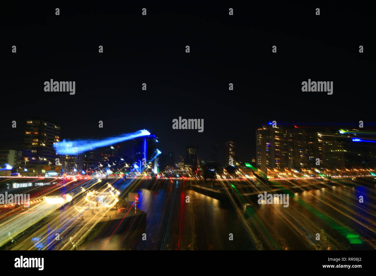 Rotterdam by night Stock Photo - Alamy