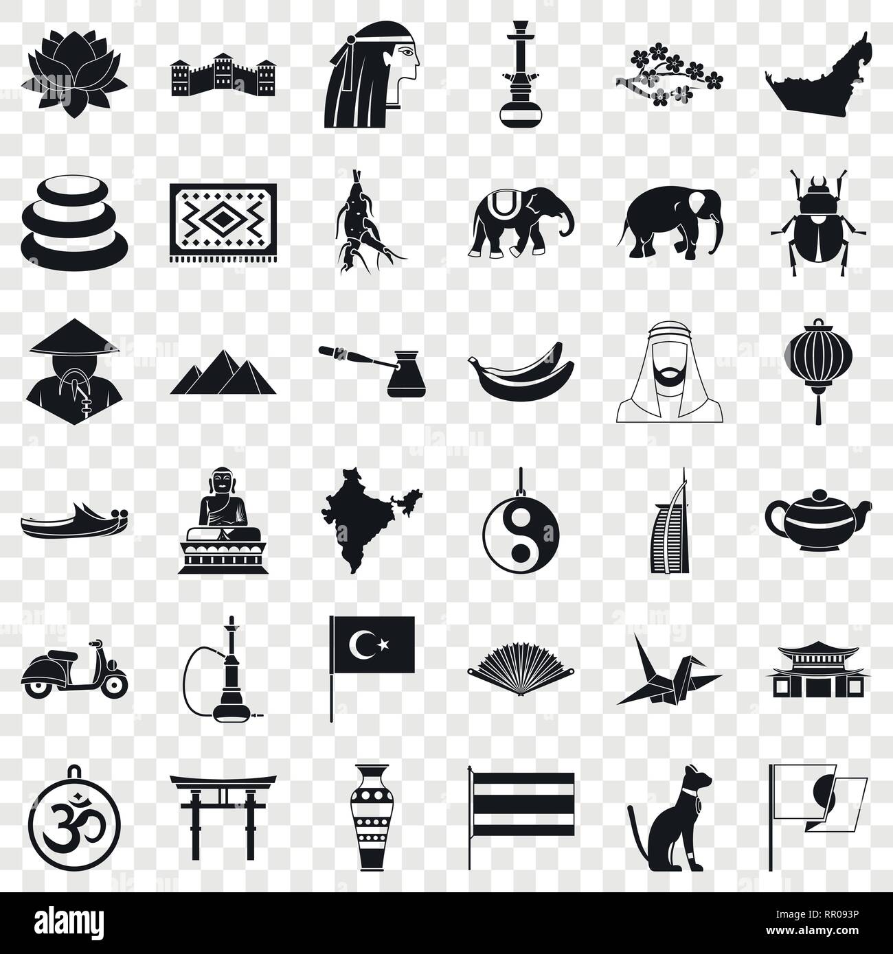 Asian people icons set, simple style Stock Vector Image & Art - Alamy