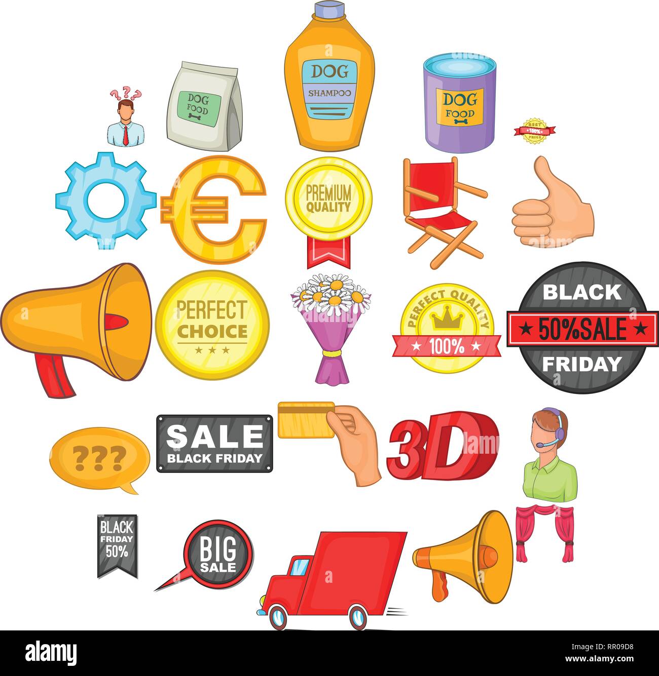 Advertisement icons set, cartoon style Stock Vector Image & Art - Alamy