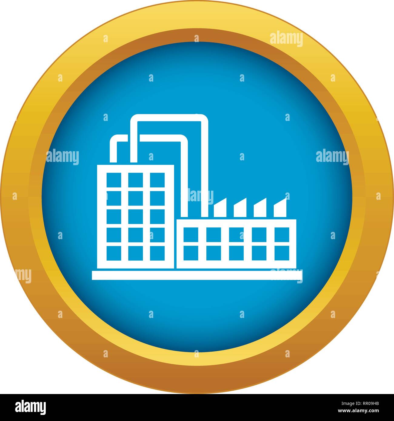Factory building icon blue vector isolated Stock Vector Image & Art - Alamy