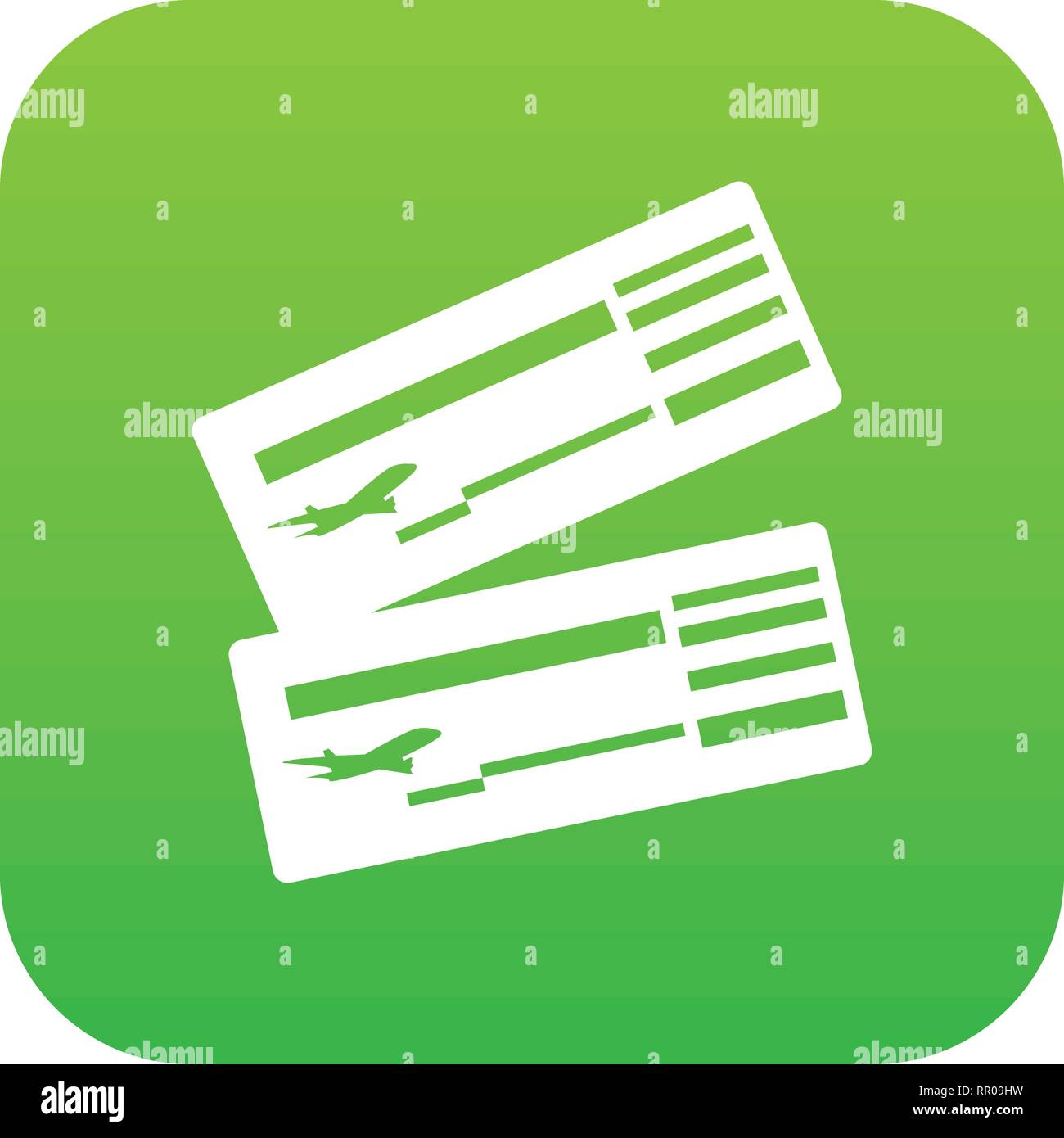 Air ticket icon green vector Stock Vector Image & Art - Alamy