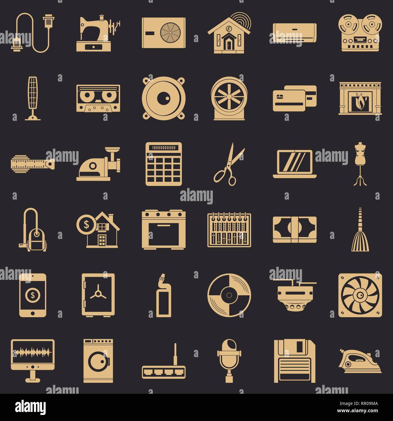 Household icons set, simple style Stock Vector Image & Art - Alamy